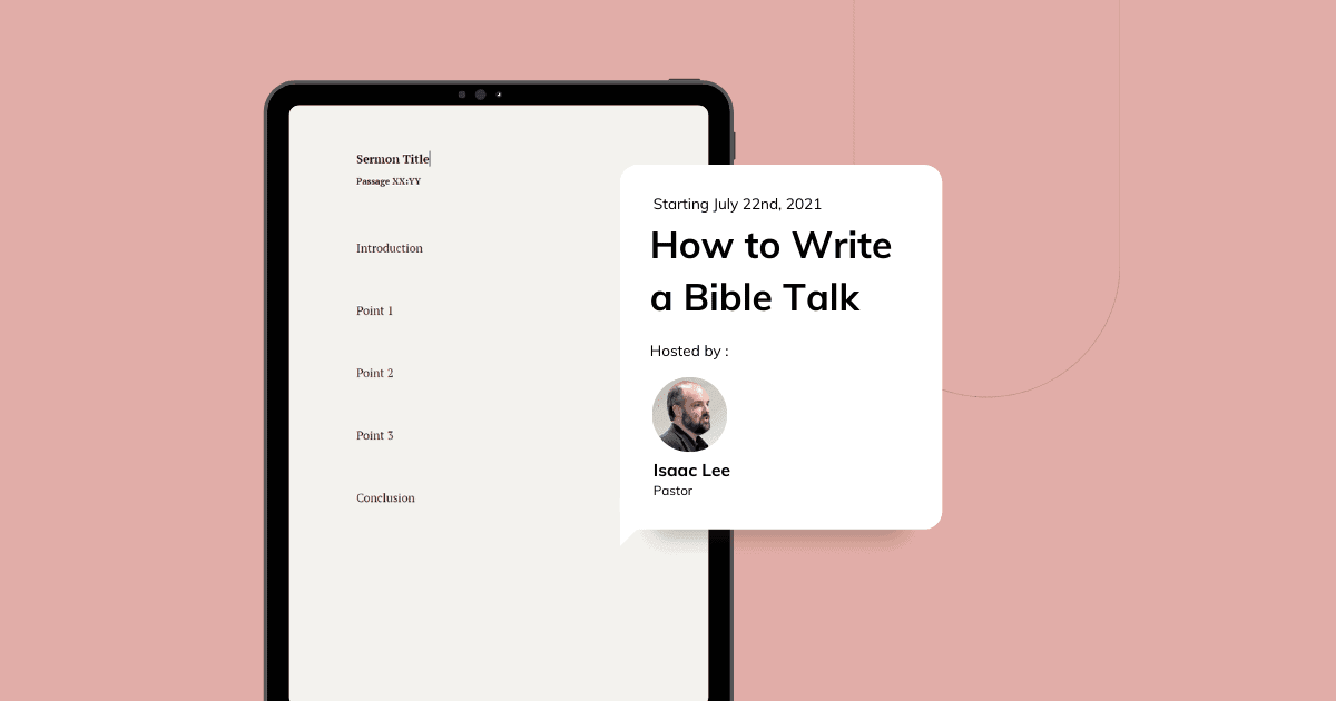 How to Write a Bible Talk Course - Redeemer Christian Church